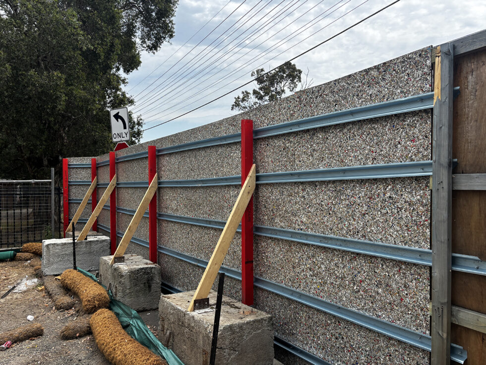 100% Recycled Hoarding Western Sydney University | Sydney Hoarding ...